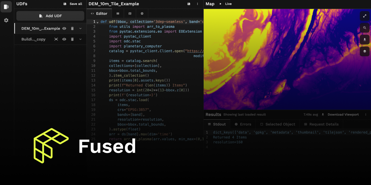 Fused - Build with data, instantly. Fused - Build with data, instantly.
